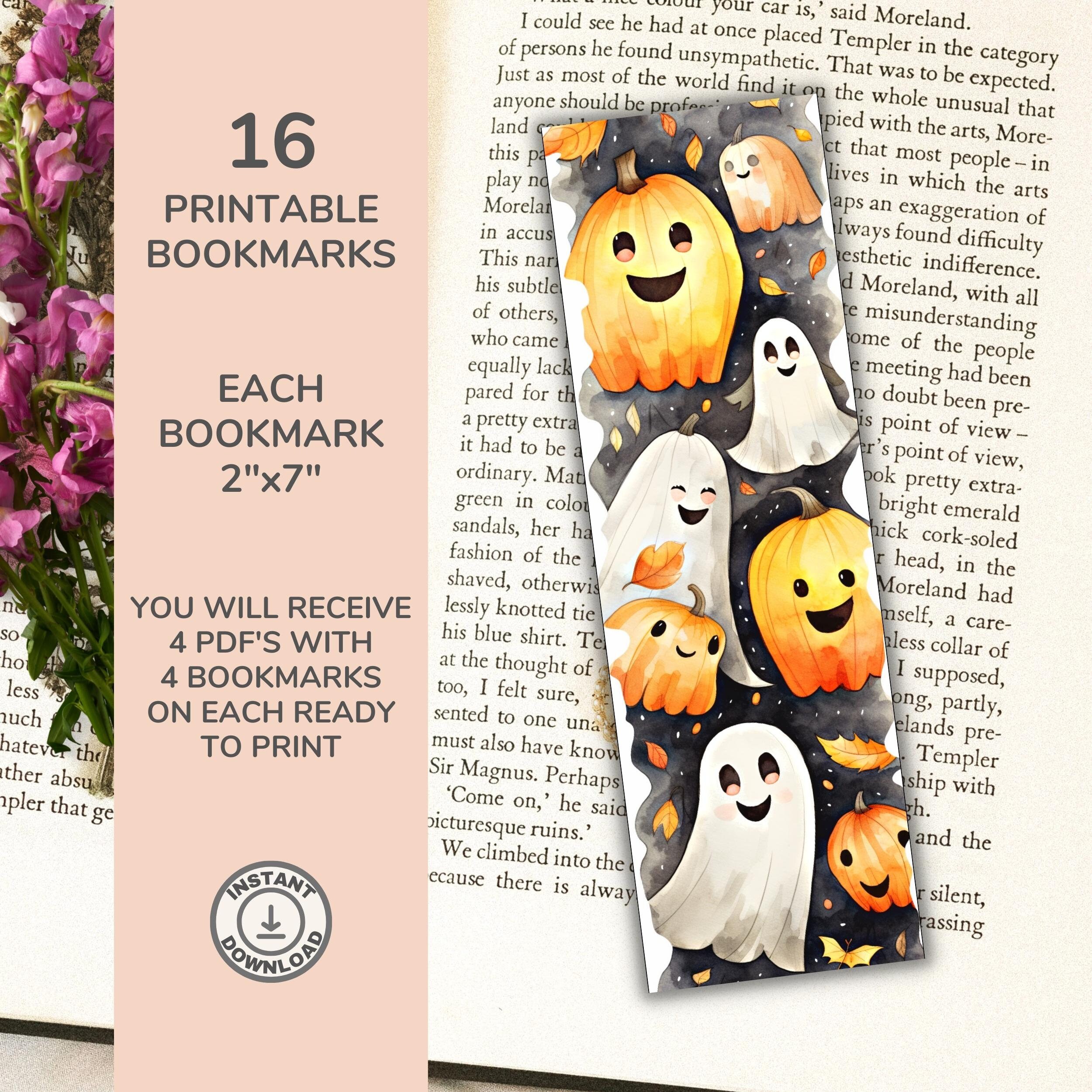 Printable Cute Halloween Bookmarks. Perfect as a Spooky and Creepy ...