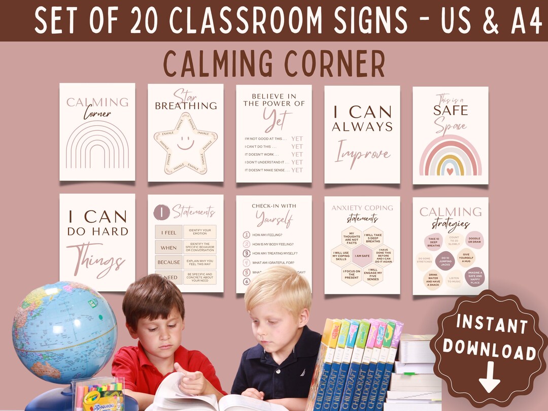 Calm Down Corner. Educational Wall Art. Homeschool Playroom Poster ...