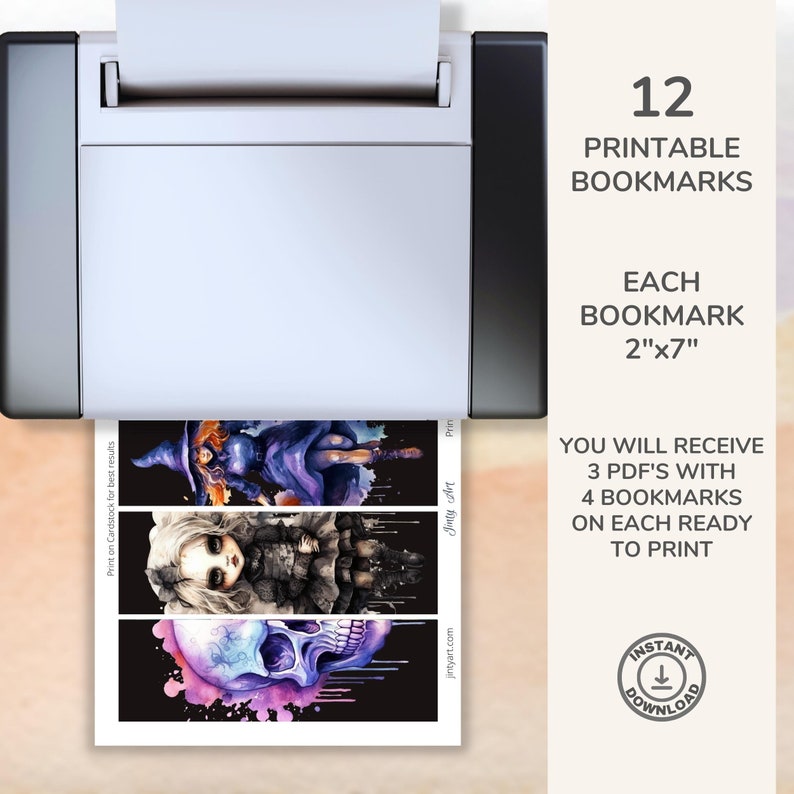 Spooky Halloween Bookmarks | Printable Reader Gift (digital Download ...