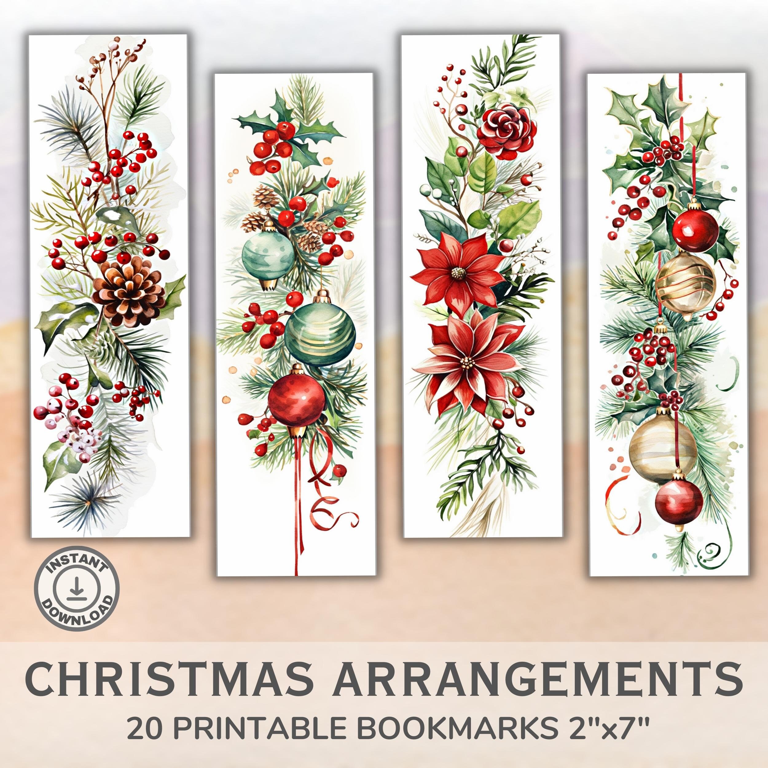 Christmas Printable Bookmarks Set of 20. Printable Christmas - Etsy