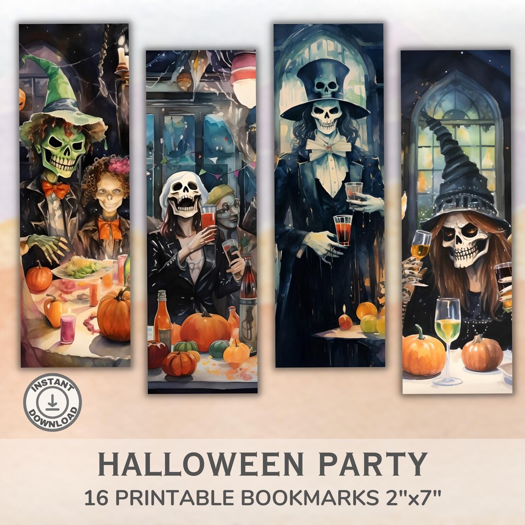 Halloween Party Bookmarks, Spooky Reader Gift (digital Download) - Etsy