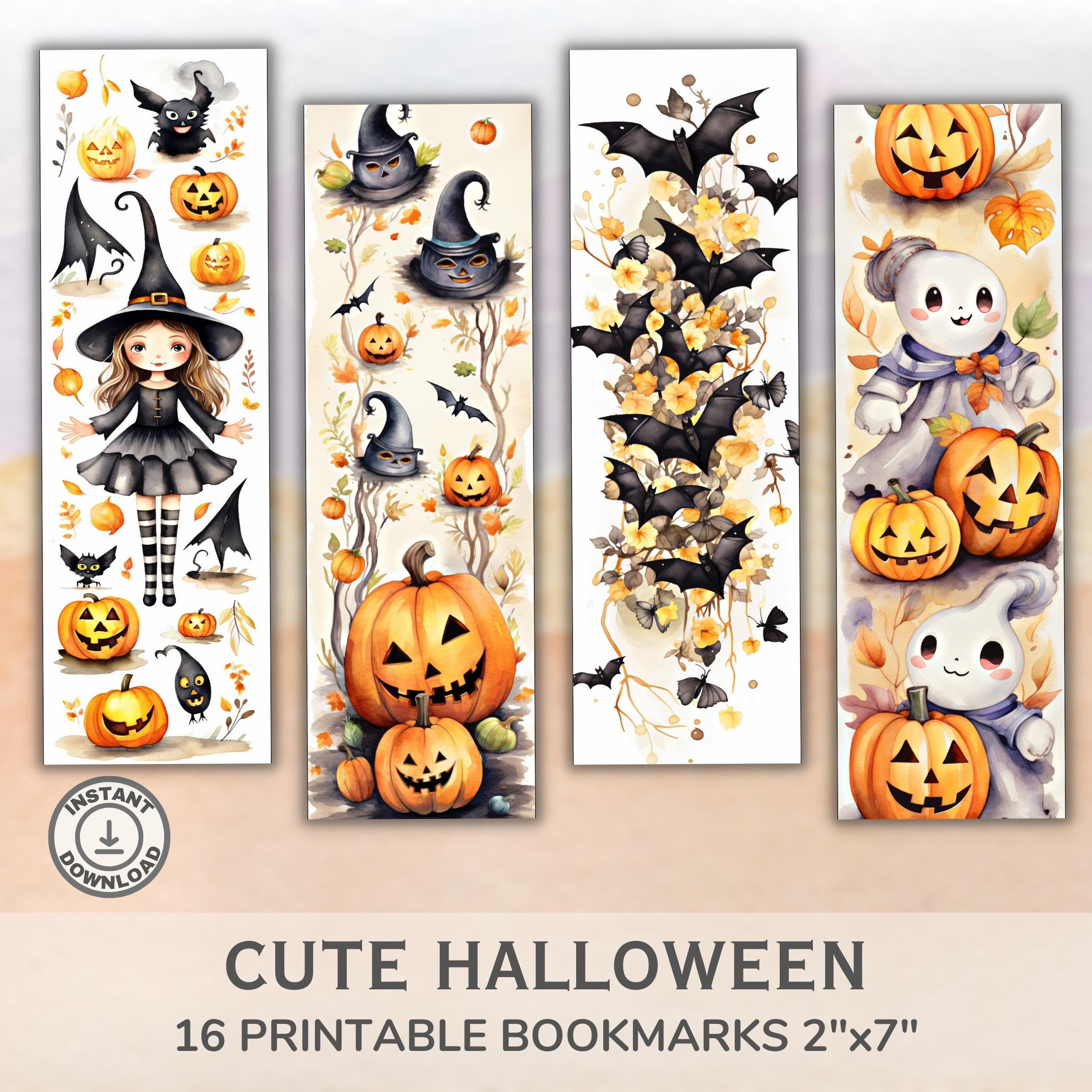 Printable Cute Halloween Bookmarks. Perfect as a Spooky and Creepy ...