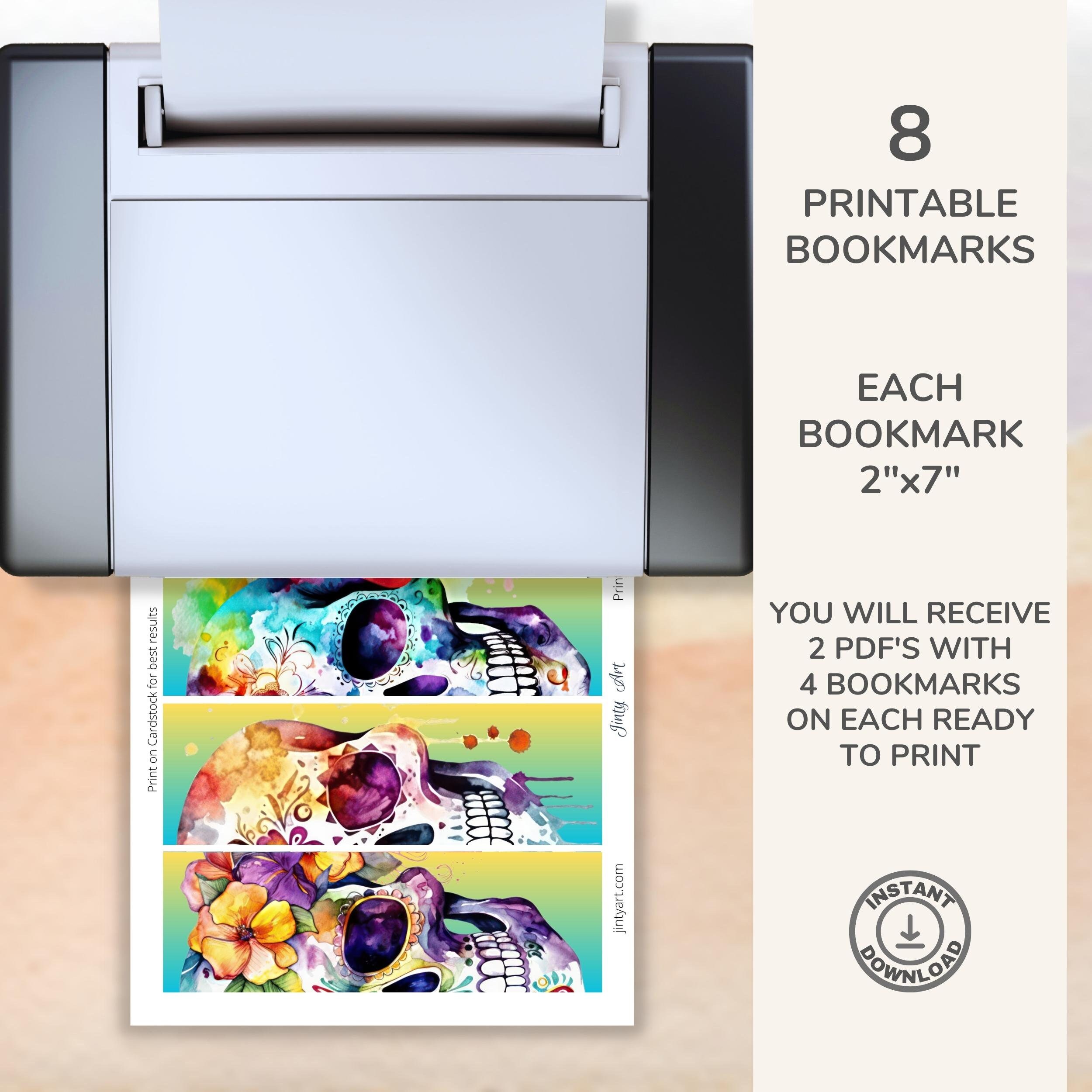 Printable Day of the Dead Bookmarks. Perfect for Spooky and - Etsy