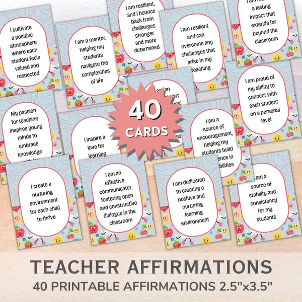 Teacher Affirmations - Etsy