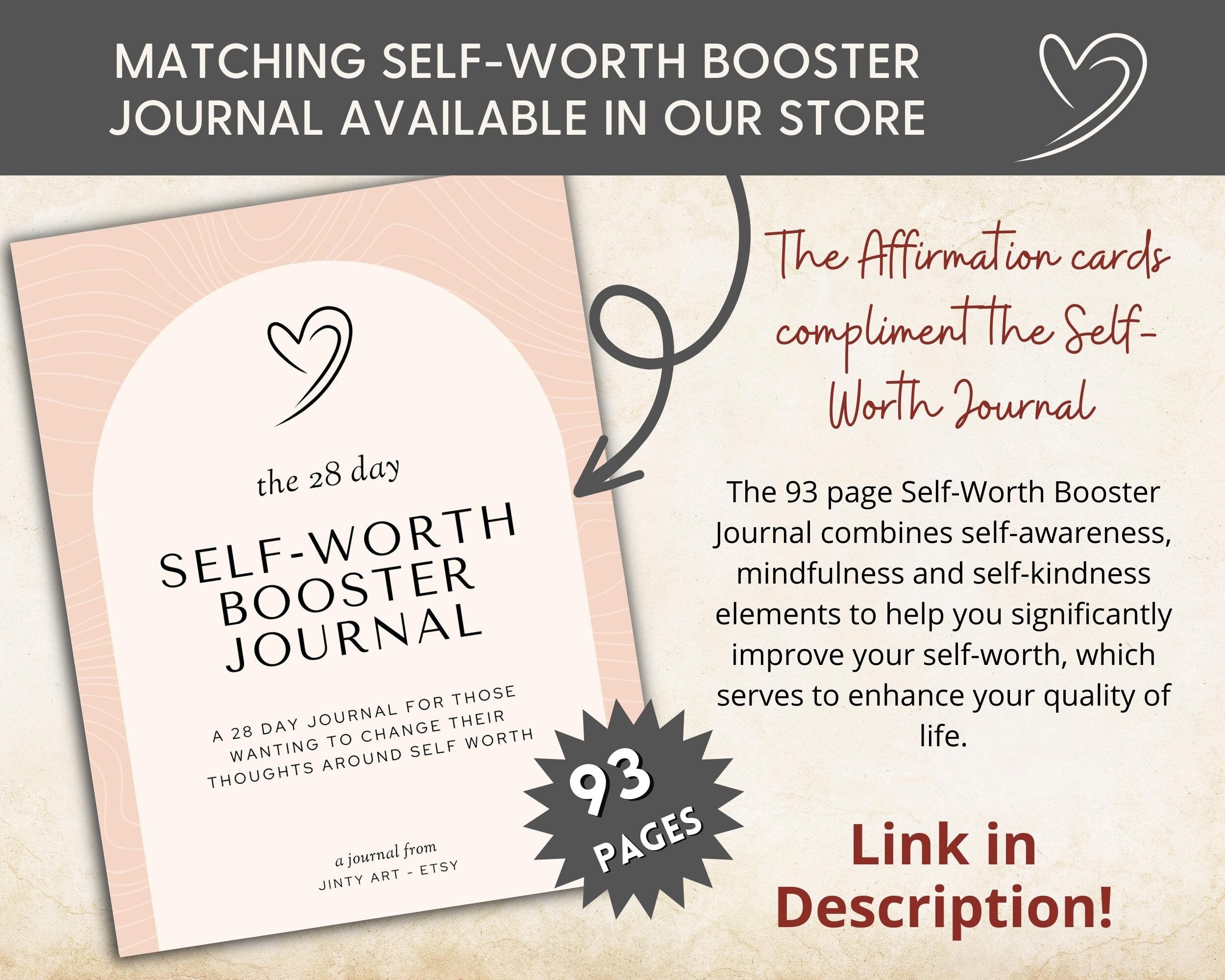 Self Worth Affirmation Cards. Wellness, Self Love and Self Confidence ...