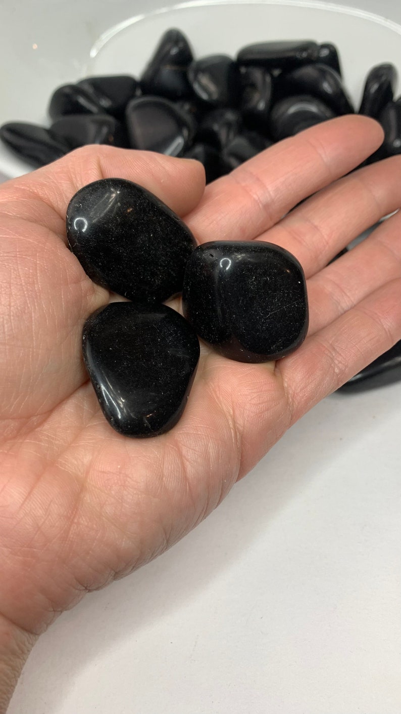 Black Obsidian Tumble large - Etsy