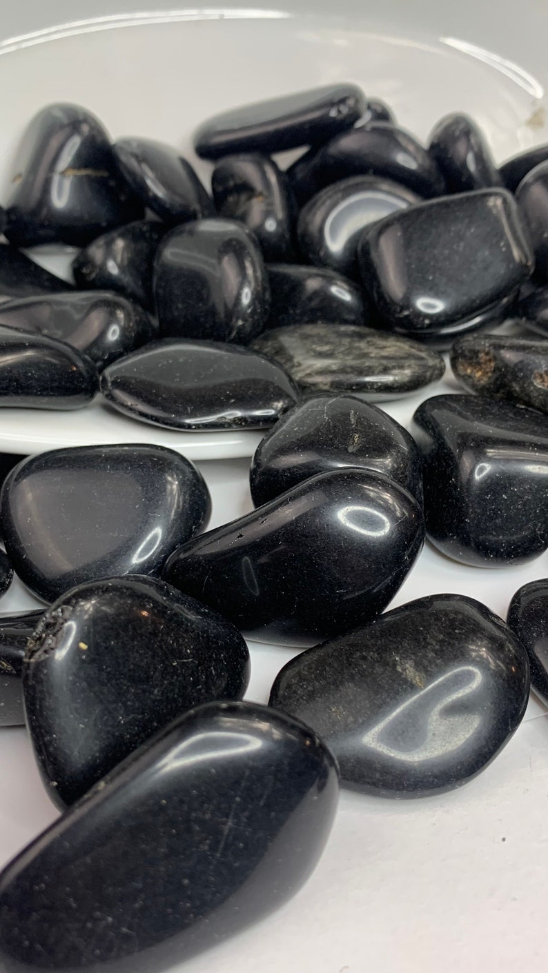 Black Obsidian Tumble large - Etsy