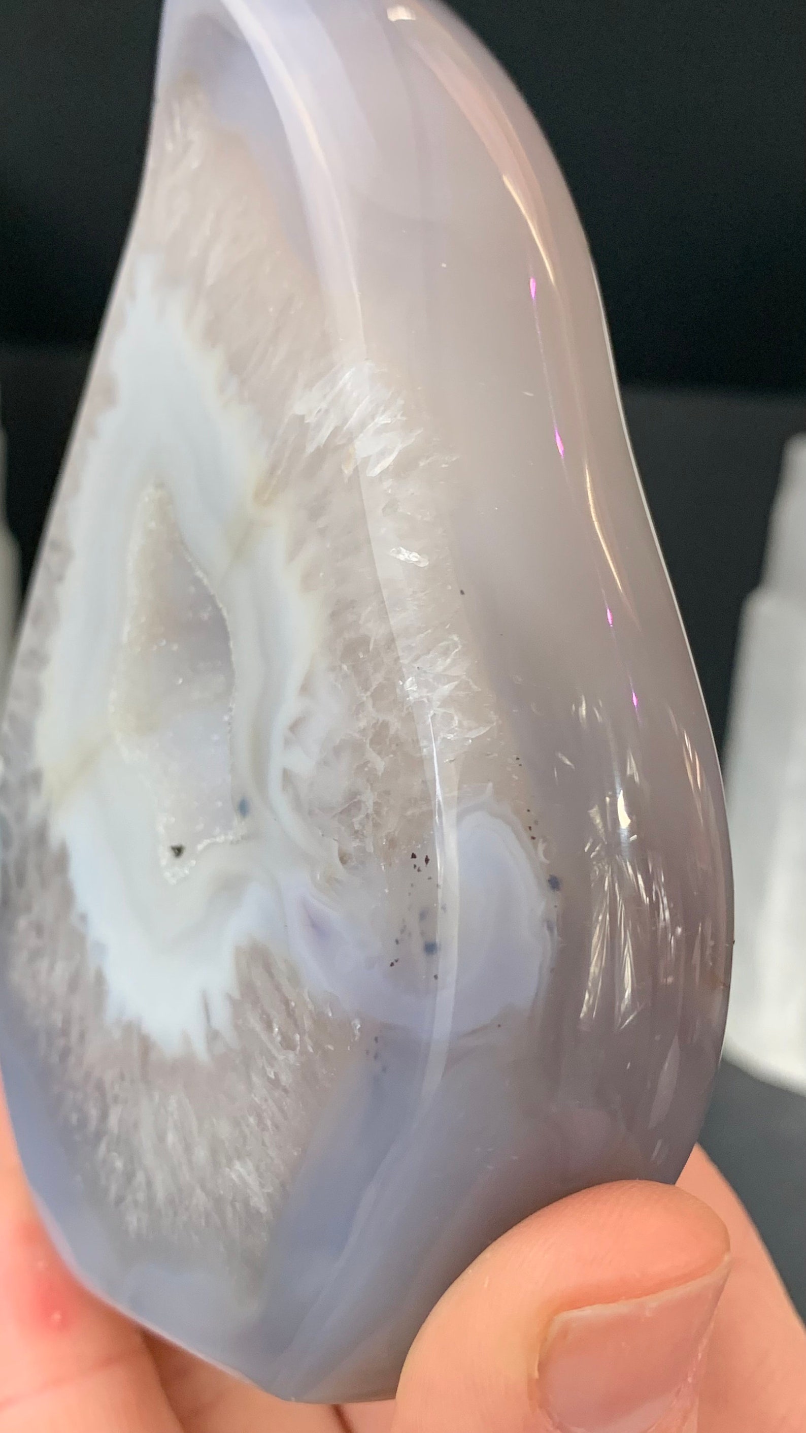 Large Druzy Agate Flame | Brazil - Etsy
