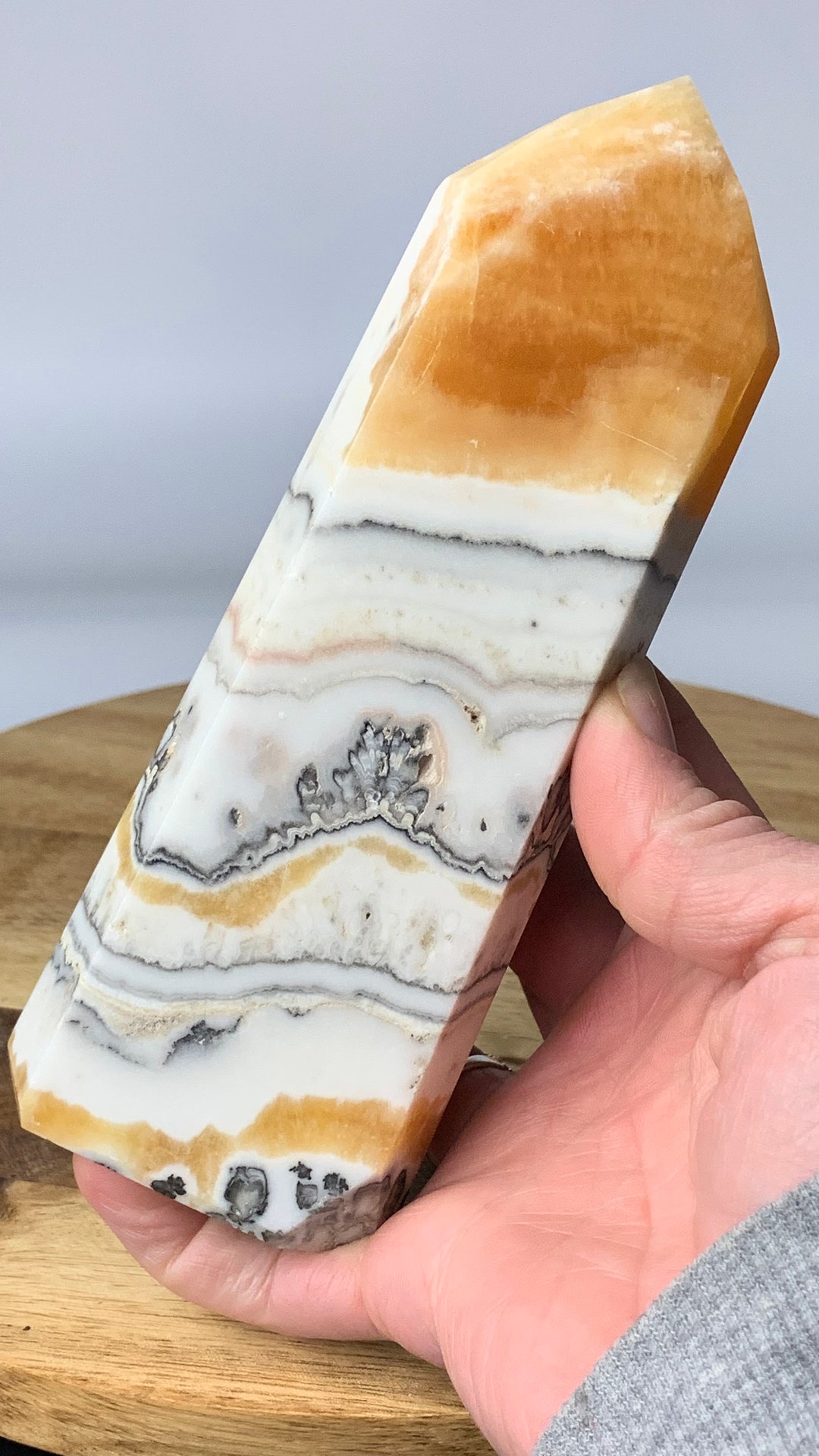 Dendritic Orange Calcite Tower - Etsy