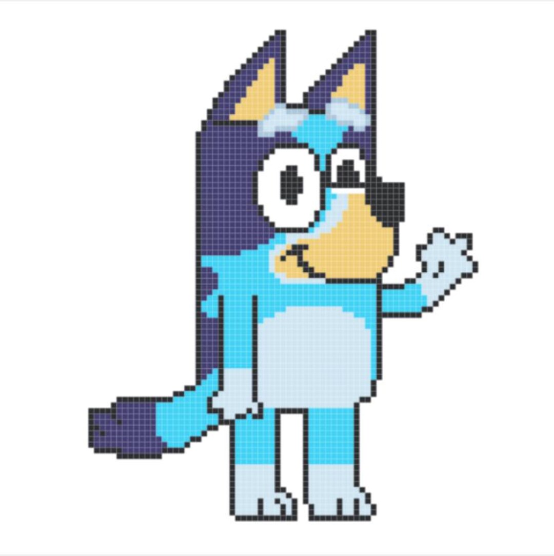 Cute Blue Dog Cartoon Cross Stitch Pattern (PDF) - Etsy