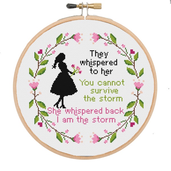 I Am the Storm Cross Stitch - Etsy