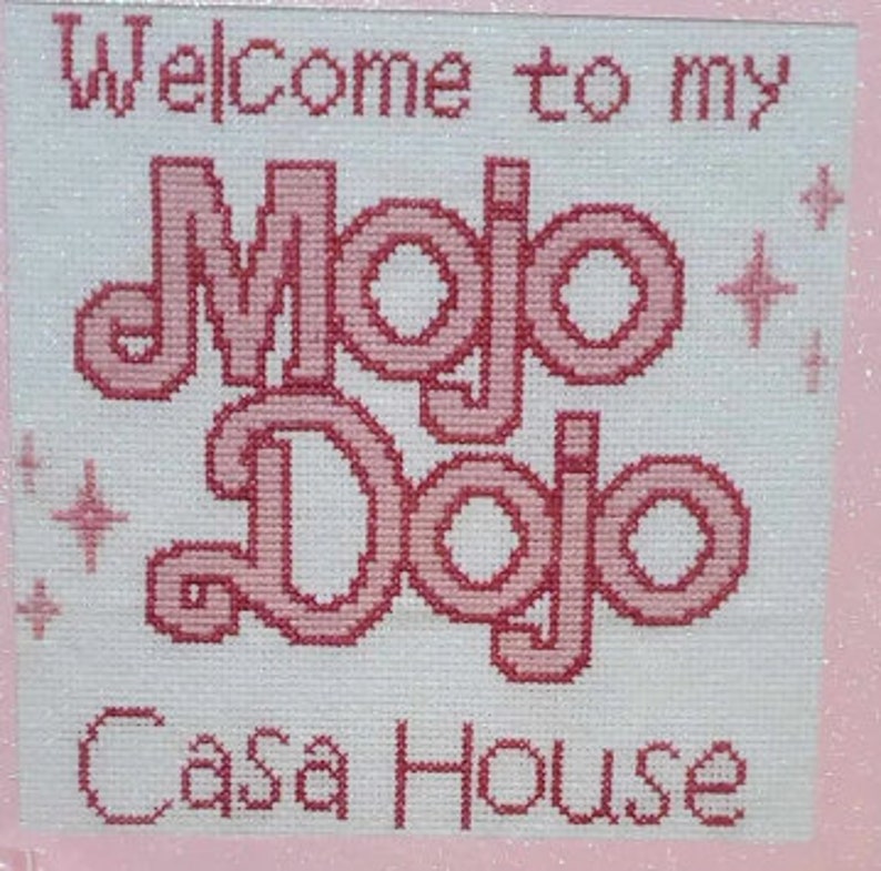 Mojo Dojo Cross Stitch (completed) - Etsy