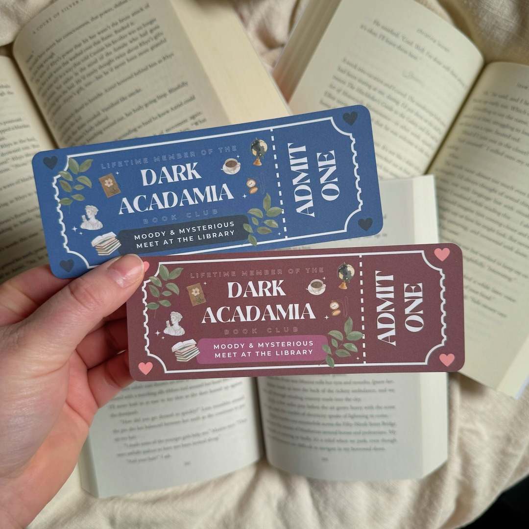 Dark Academia Book Club - Dark Academia Bookmark - Trendy Bookmark ...