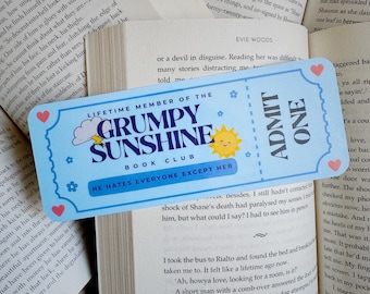 Grumpy Sunshine Book Club Bookmark Grumpy Sunshine Bookmark Cute ...