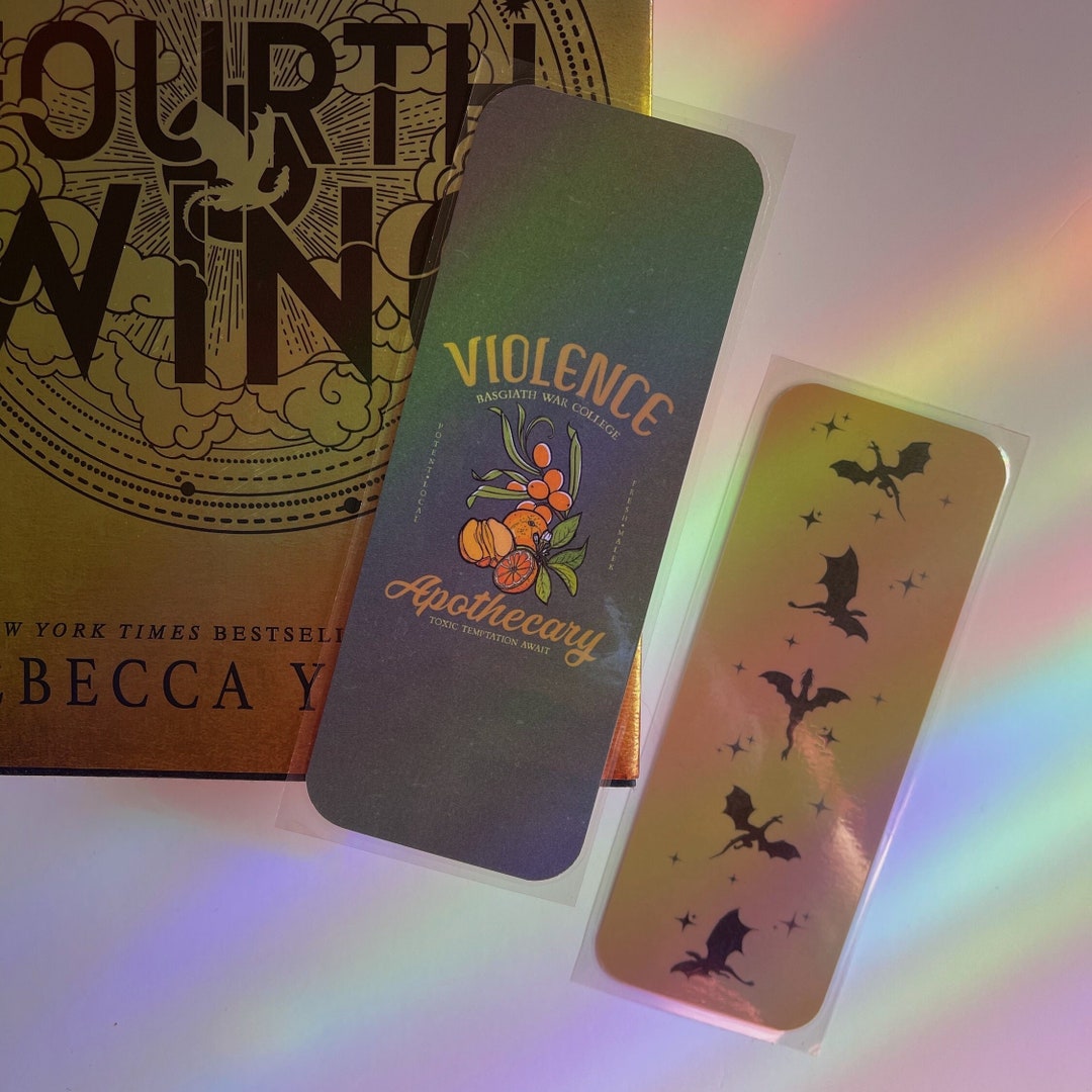 The Fourth Wing Bookmarks Violence Apothecary Dragon Bookmark Fantasy ...