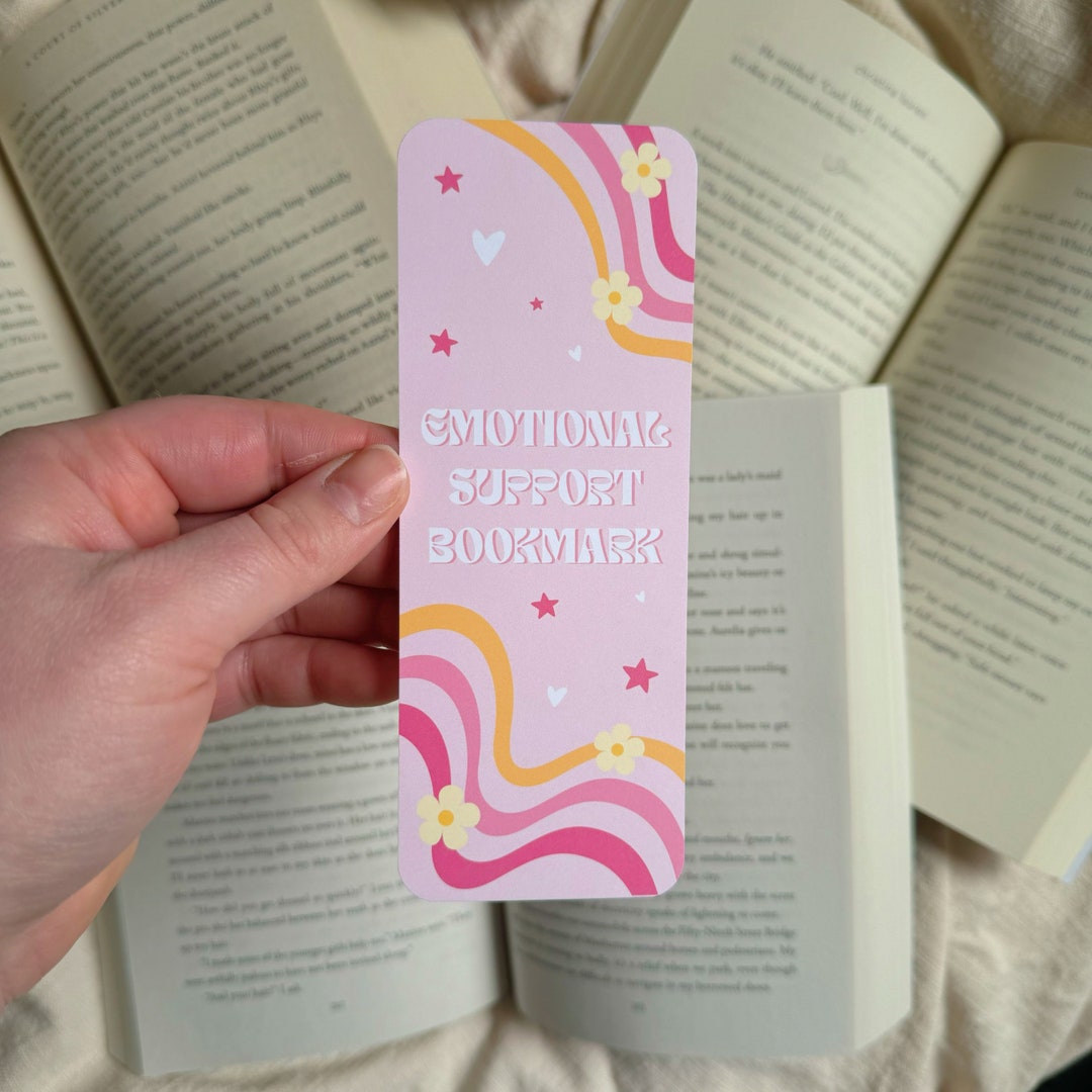 Emotional Support Bookmark - Book Club Bookmark - Bookish - Cute ...