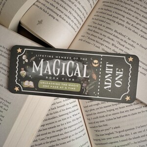 Magical Book Club Bookmark - Bookish - Cute Bookmark - Witchy Bookmark ...