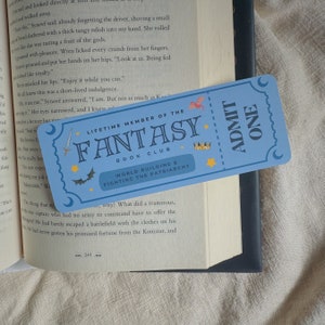 Fantasy Book Club - Design 2 - Book Club Bookmark - Bookish - Cute ...