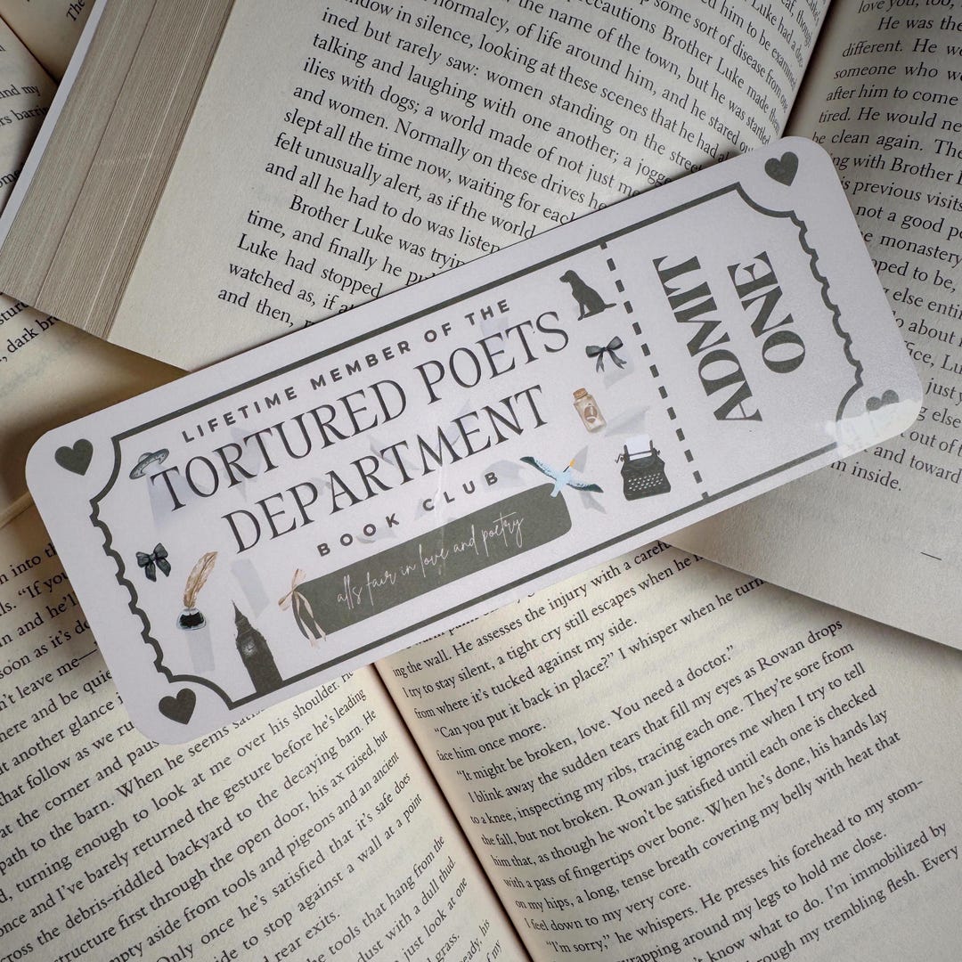 Tortured Poets Department Bookmark - Swiftie Bookmark - TTPD Bookmark ...