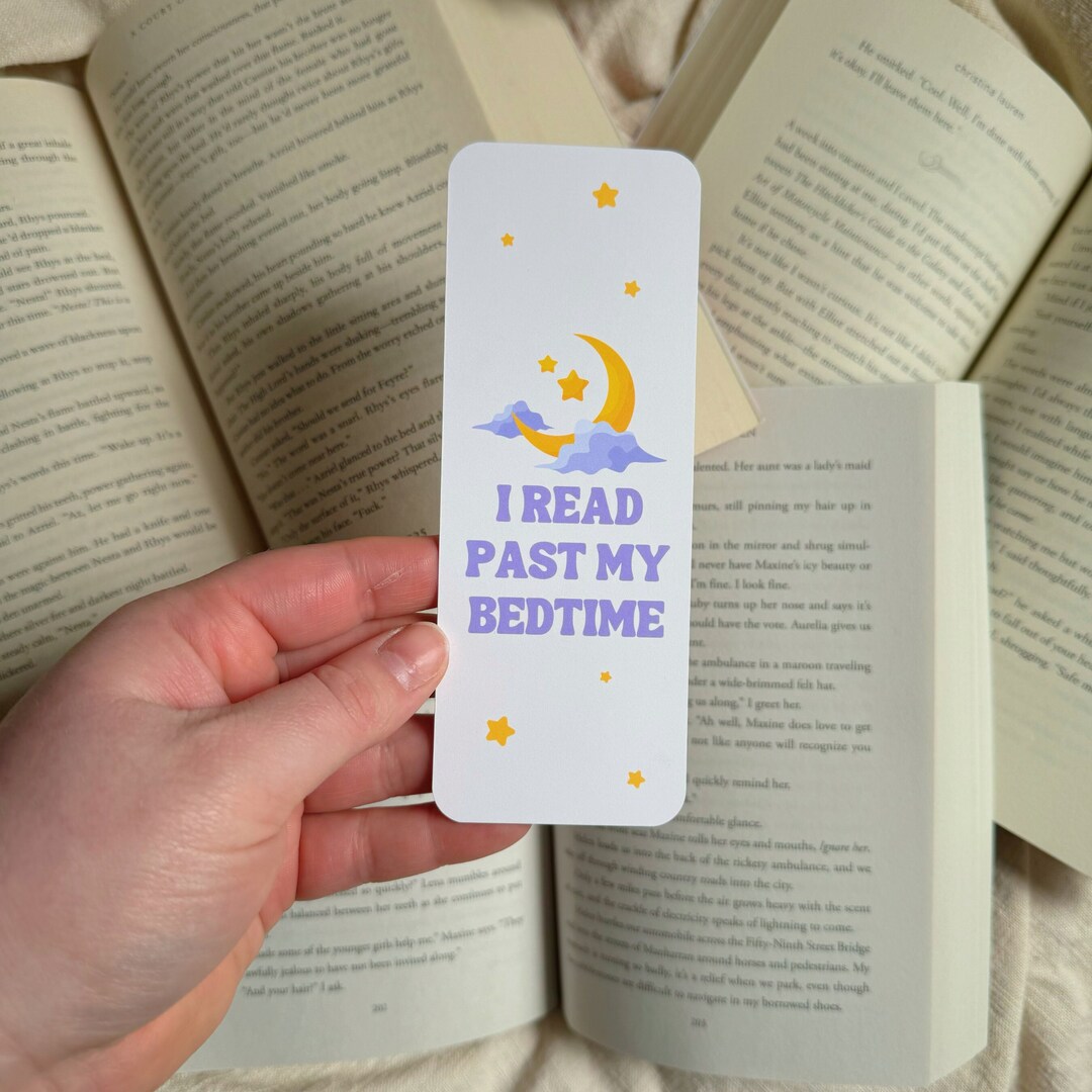 I Read Past My Bedtime - Funny Bookmark - Trendy Bookmark - Book Club ...