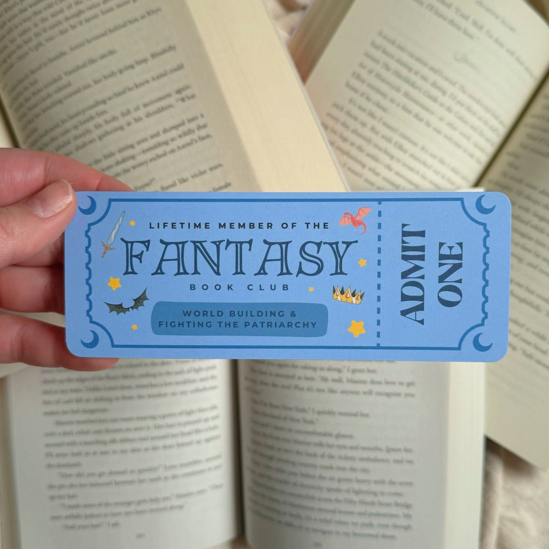 Fantasy Book Club - Design 2 - Book Club Bookmark - Bookish - Cute ...