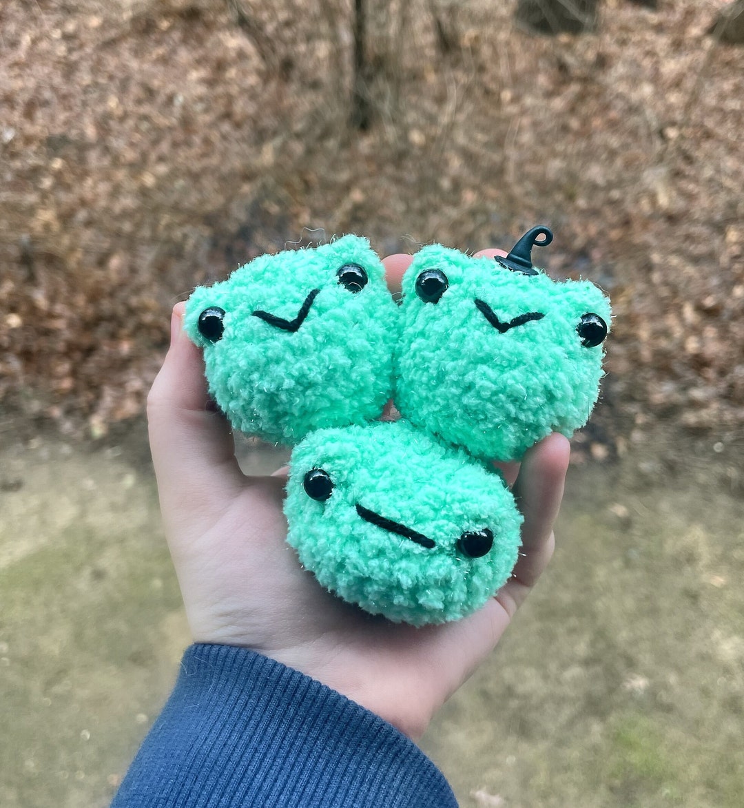 Crochet Frog Stress Ball Mini Amigurumi Plushie Handmade Customizable ...