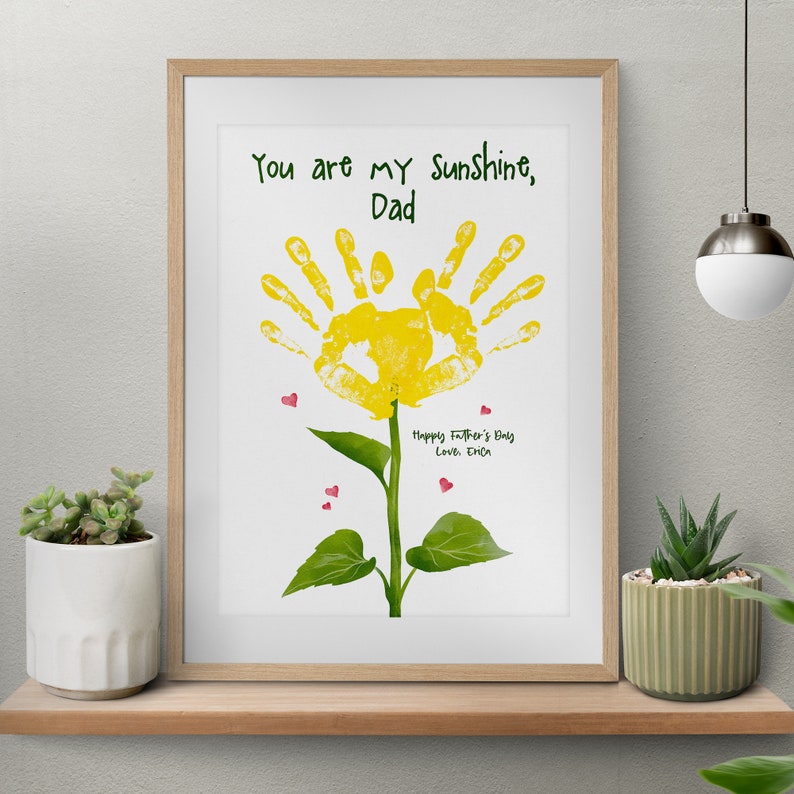 DAD Handprint Footprint Art Craft Handprint for Dad Daddy - Etsy