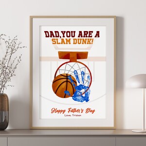 Fathers Day Gifts Basketball Handprint Diy Fathers Day Gift ...