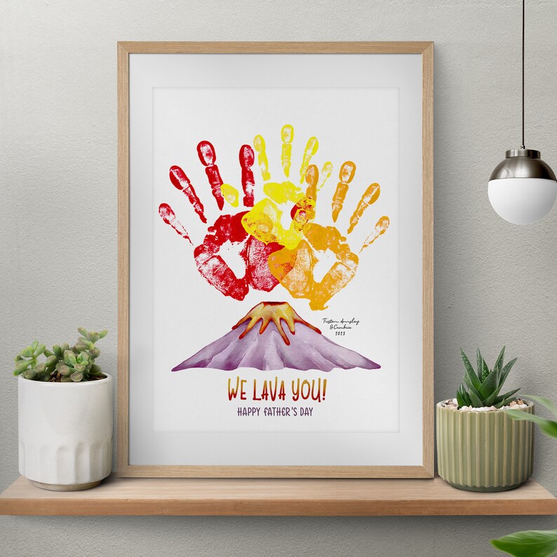 DAD Handprint Footprint Art Craft Father's Day Gift for - Etsy