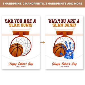 Fathers Day Gifts Basketball Handprint Diy Fathers Day Gift ...