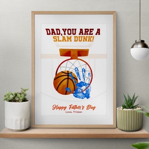 Fathers Day Gifts Basketball Handprint Diy Fathers Day Gift ...