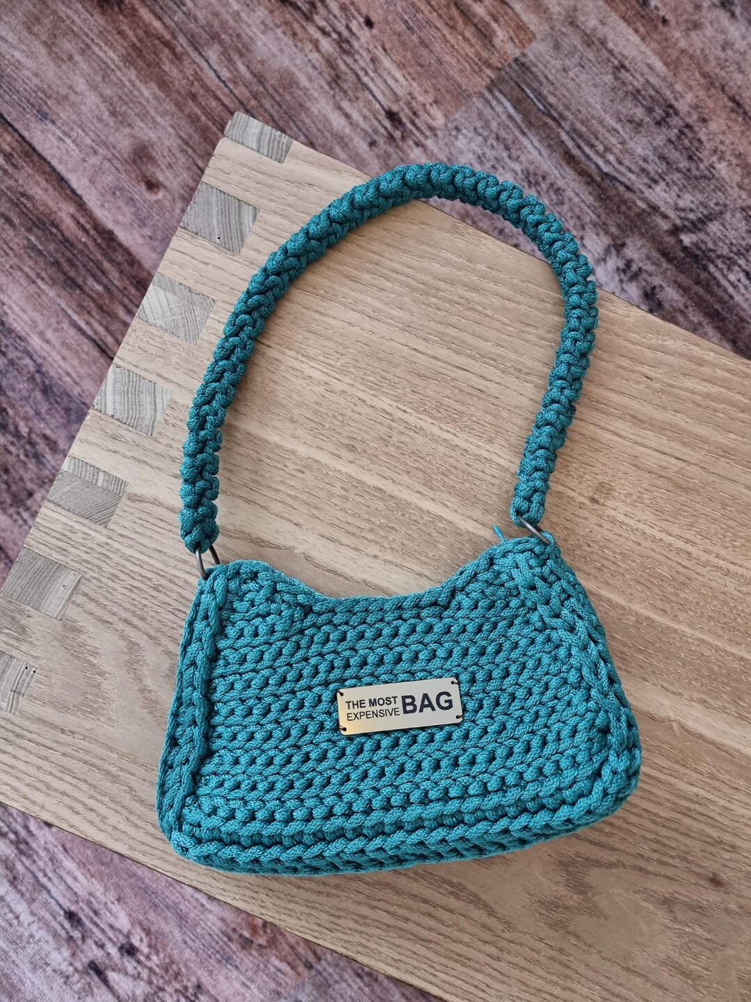The Most Expensive Bag, Crochet Bag, Stylish, Handbag, Slogan, Sassy ...