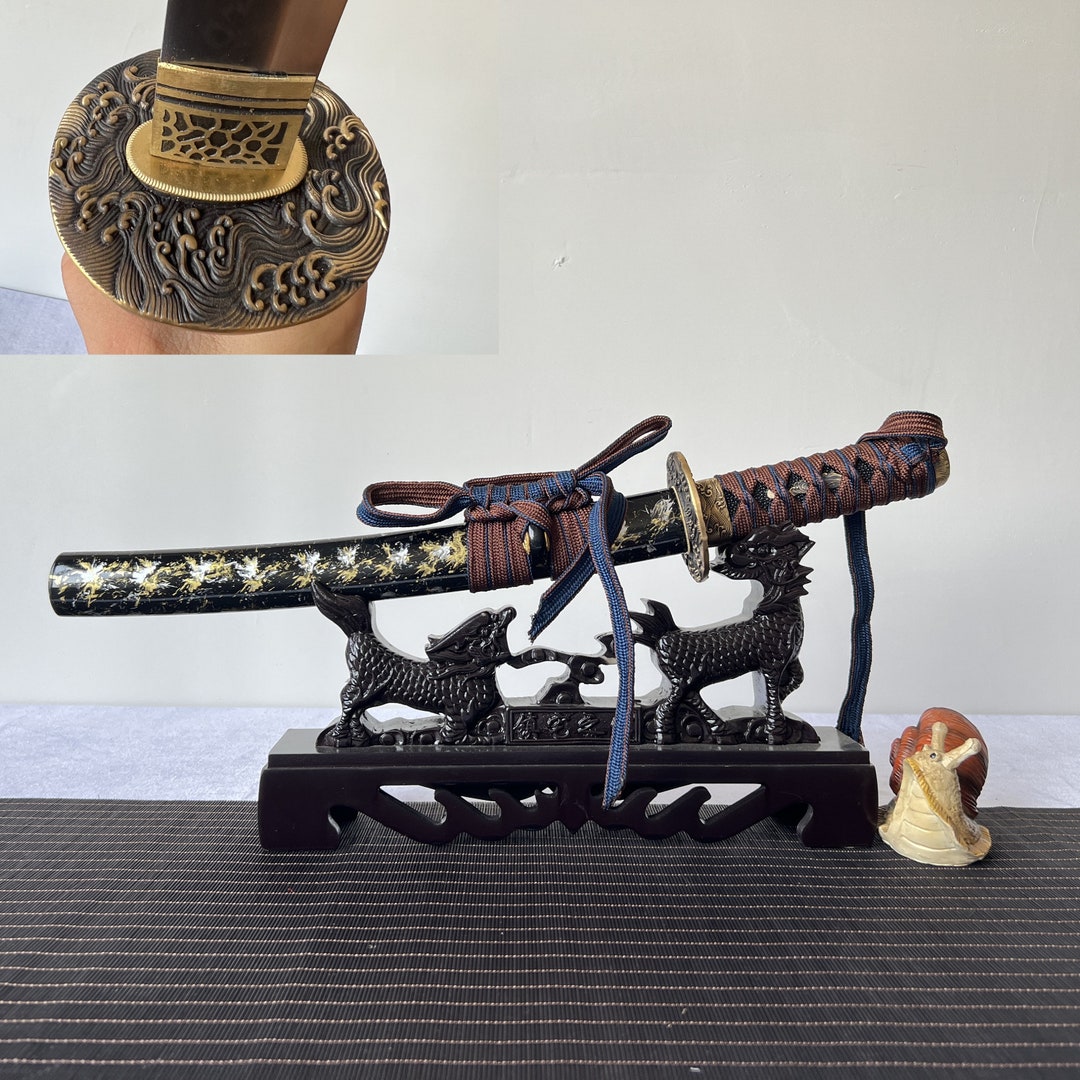 Handmade 1095 Steel Japanese Tanto Clay Temperd With Cloud Patttern ...