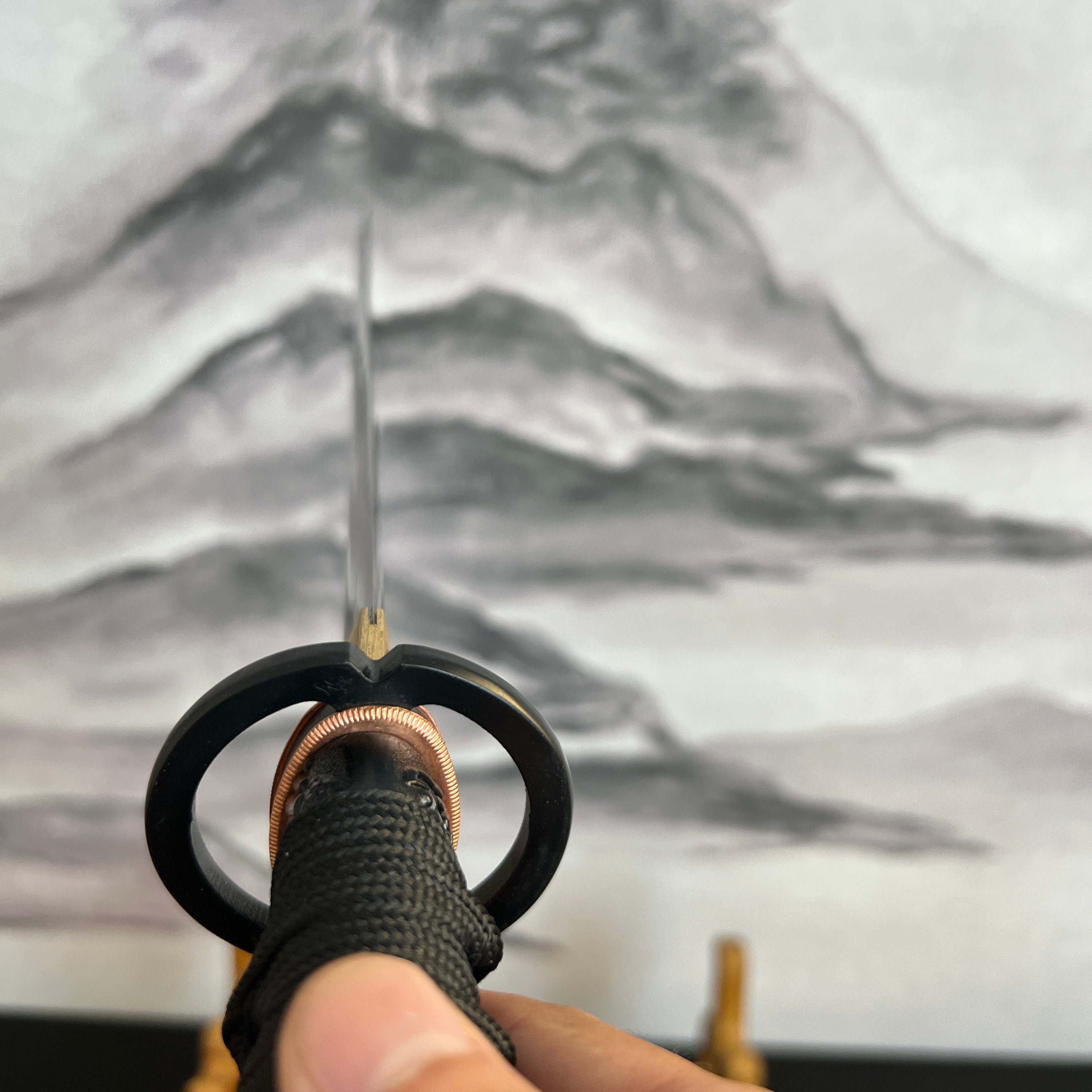 Handmade 1095 Steel Japanese Straight Tanto With Clay Temperd Real ...