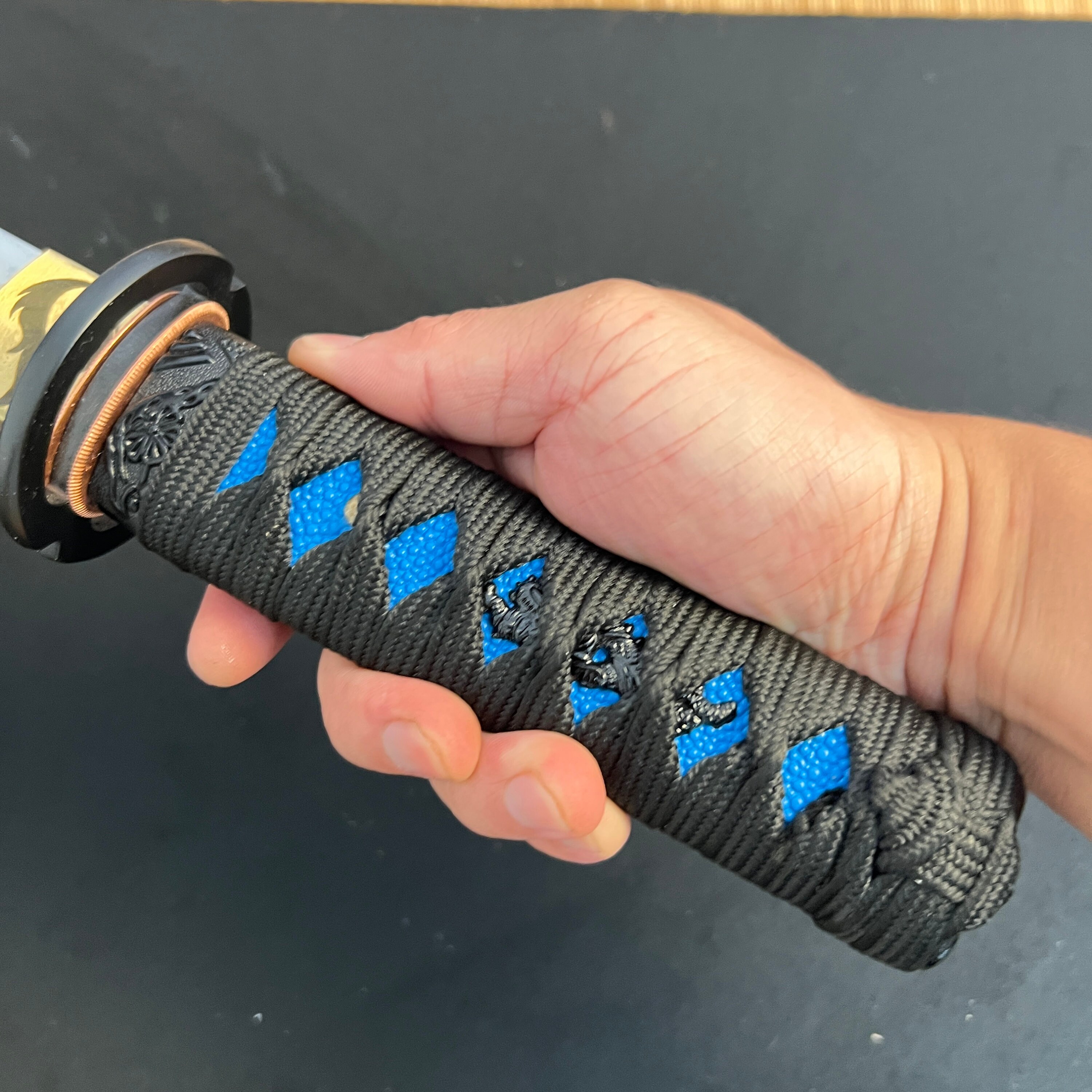 Handmade 1095 Steel Japanese Straight Tanto With Clay Temperd Real ...