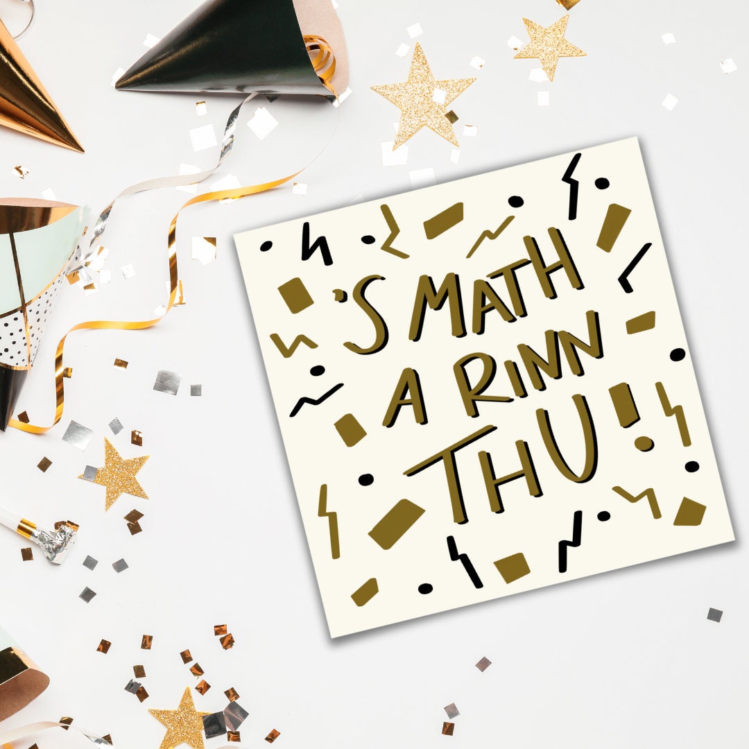 Gaelic Congratulations Card 'S Math a Rinn Thu - Etsy