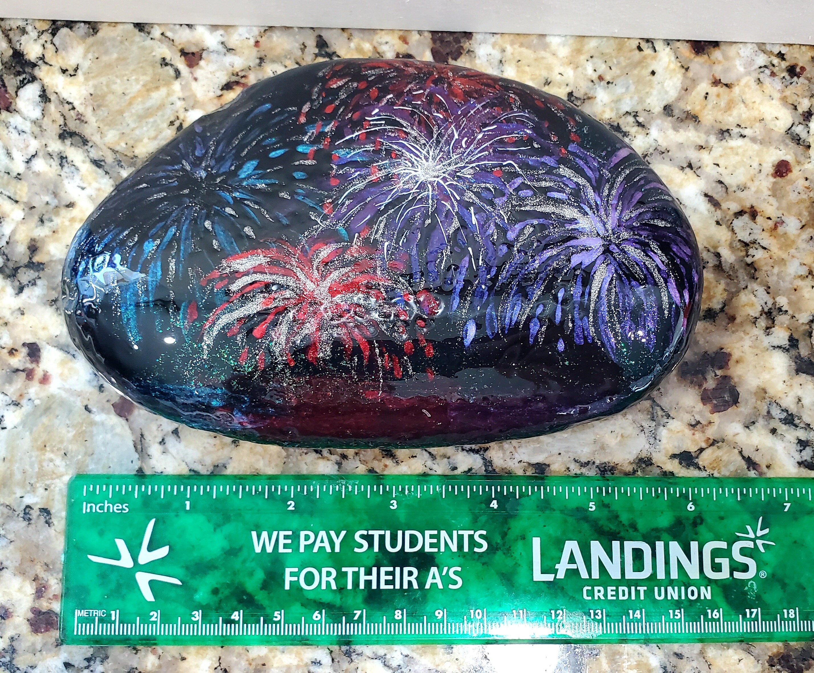 Fireworks Painting, With Special Color Changing Paint, USA Fireworks ...