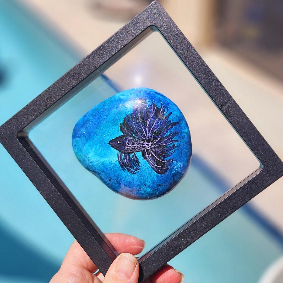 Color Changing Purple Beta Fish, Hand Painted With Color Shifting ...