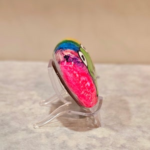 Hand-painted Kermit the Frog River Rock Pride Gift, Rainbow Kermit Art ...