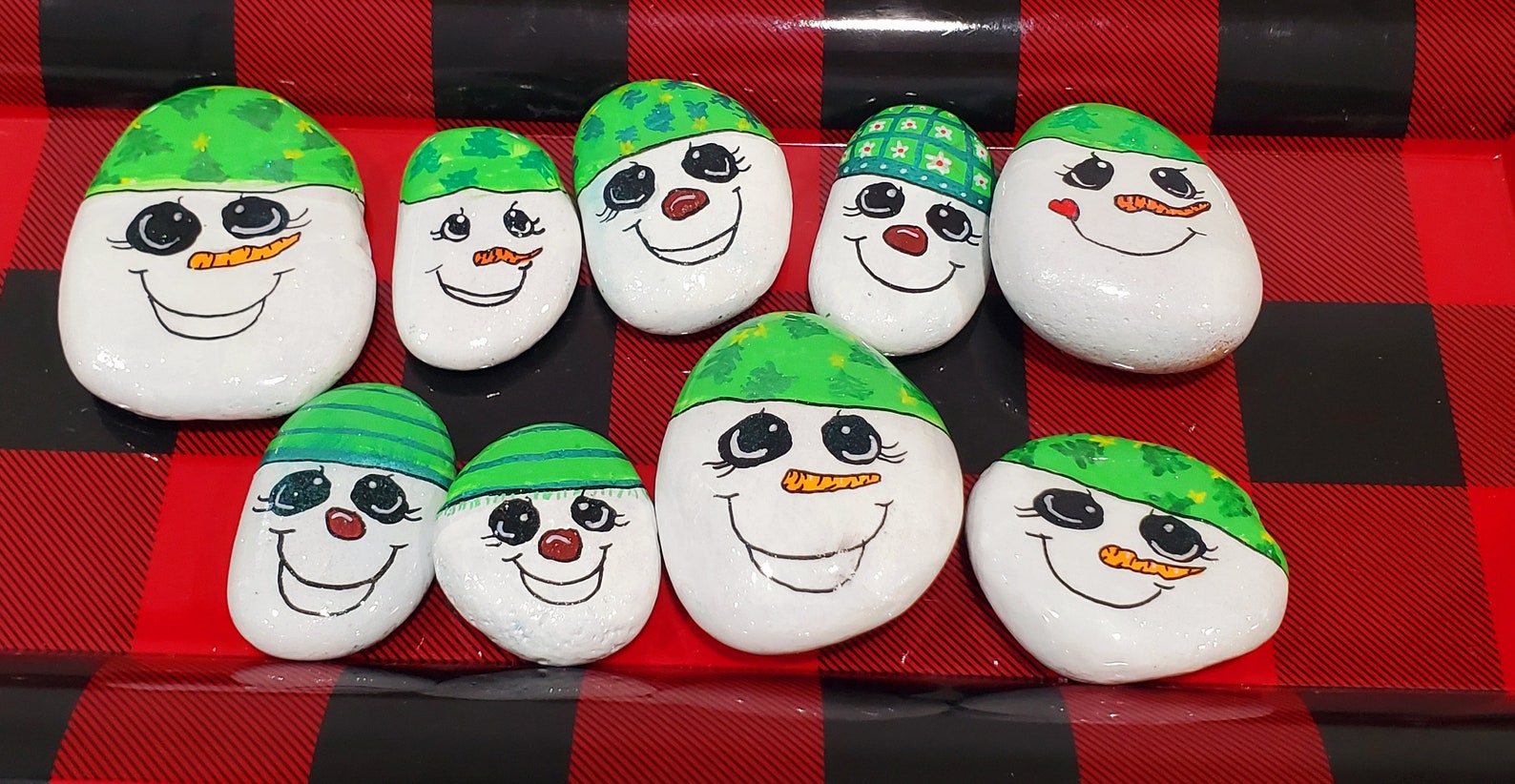 Snowman Painted Rocks Rocks, Cute Snowman Painting, Snowmen Rocks - Etsy