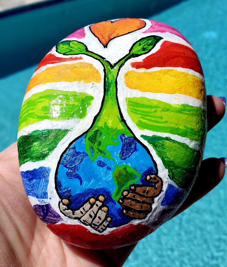 Earth Painting Earth Day Every Day Pride Love Earth Peace - Etsy