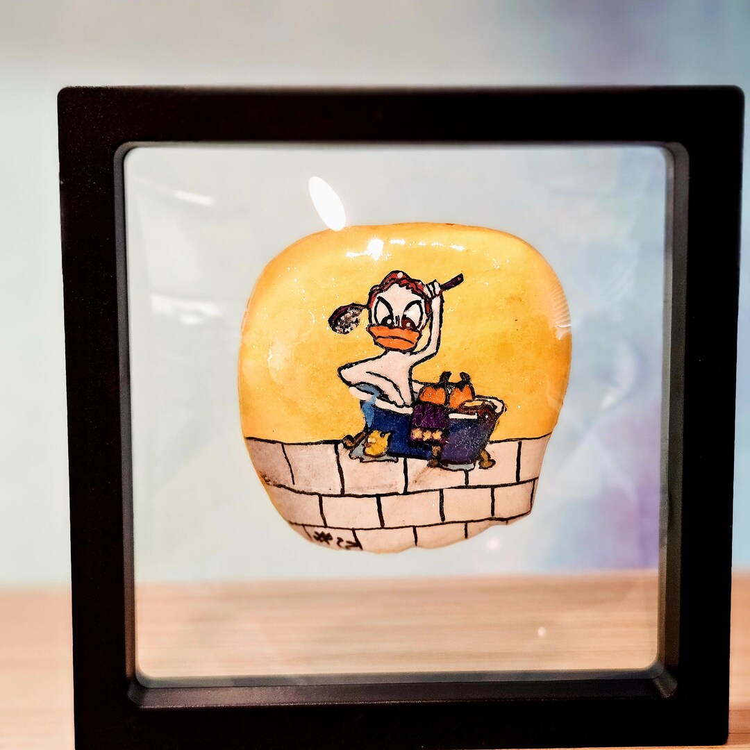 Splish Splash Donald Duck is Taking a Bath Hand-painted River Rock ...