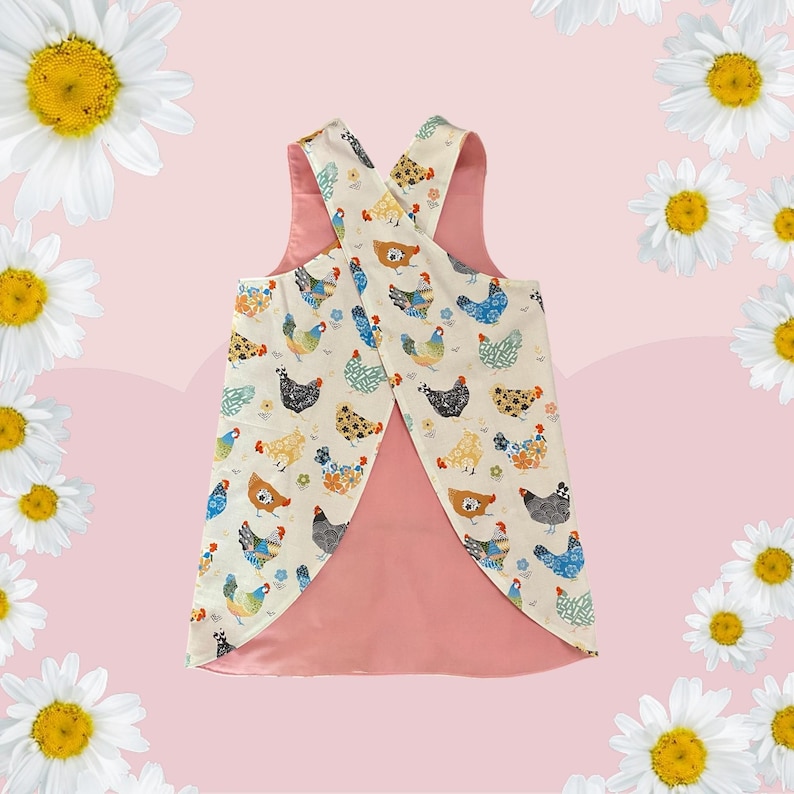 Youth Cross Back Apron Sewing Pattern for Beginners (size 18 Months ...