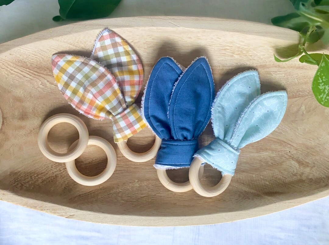 Bunny Ear Teether for Teething and Sensory Play. Keep Little Hands and ...