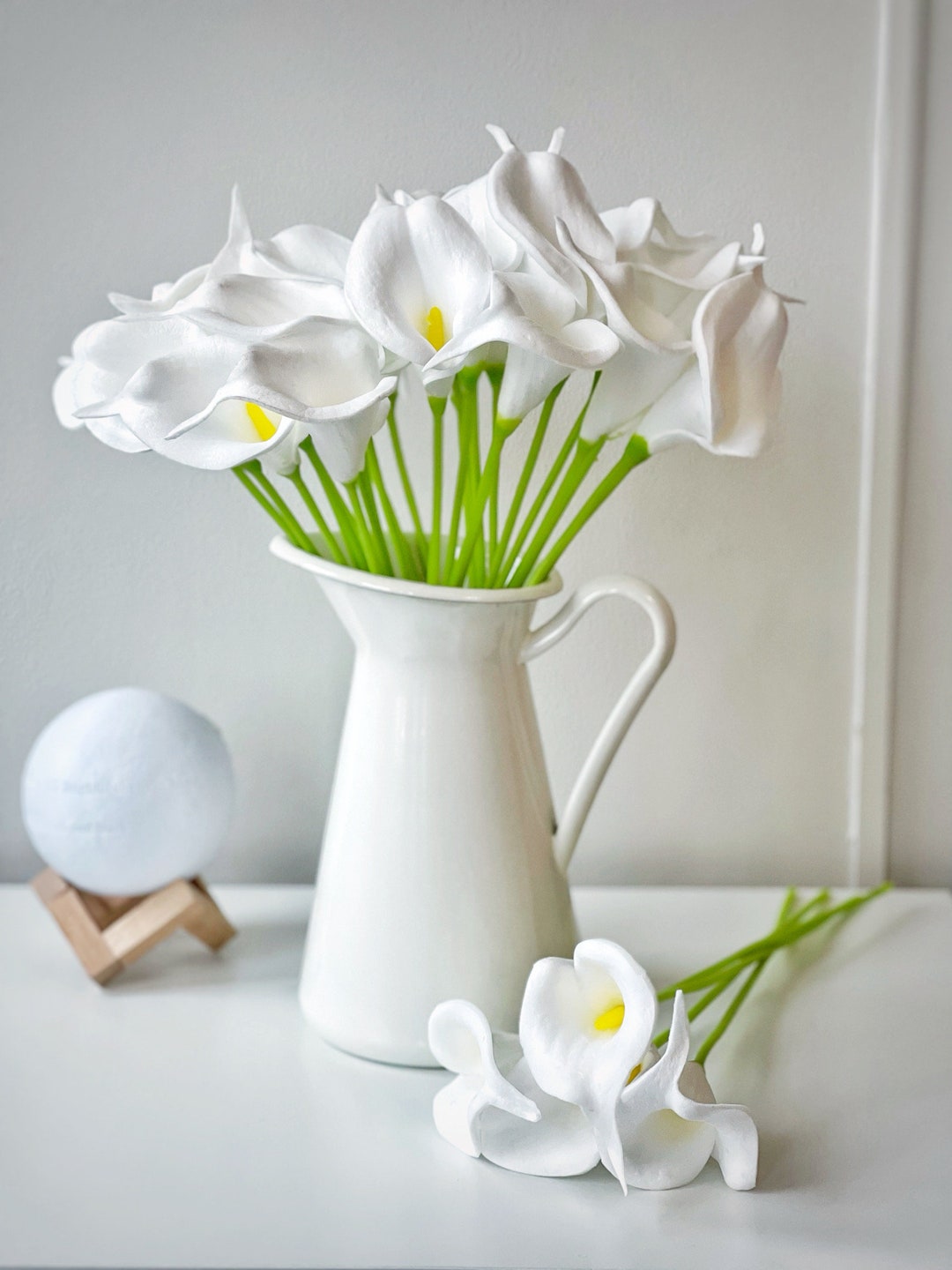 Calla Lilly Artificial Real Touch Fake Bouquet Flower Stems Bunch Home ...