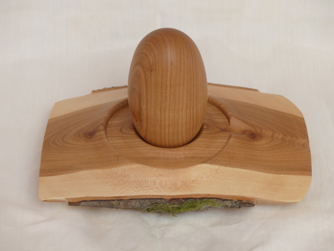 Beautiful Wood Lingam and Yoni lingam Stand in Natural Cherry Wood ...