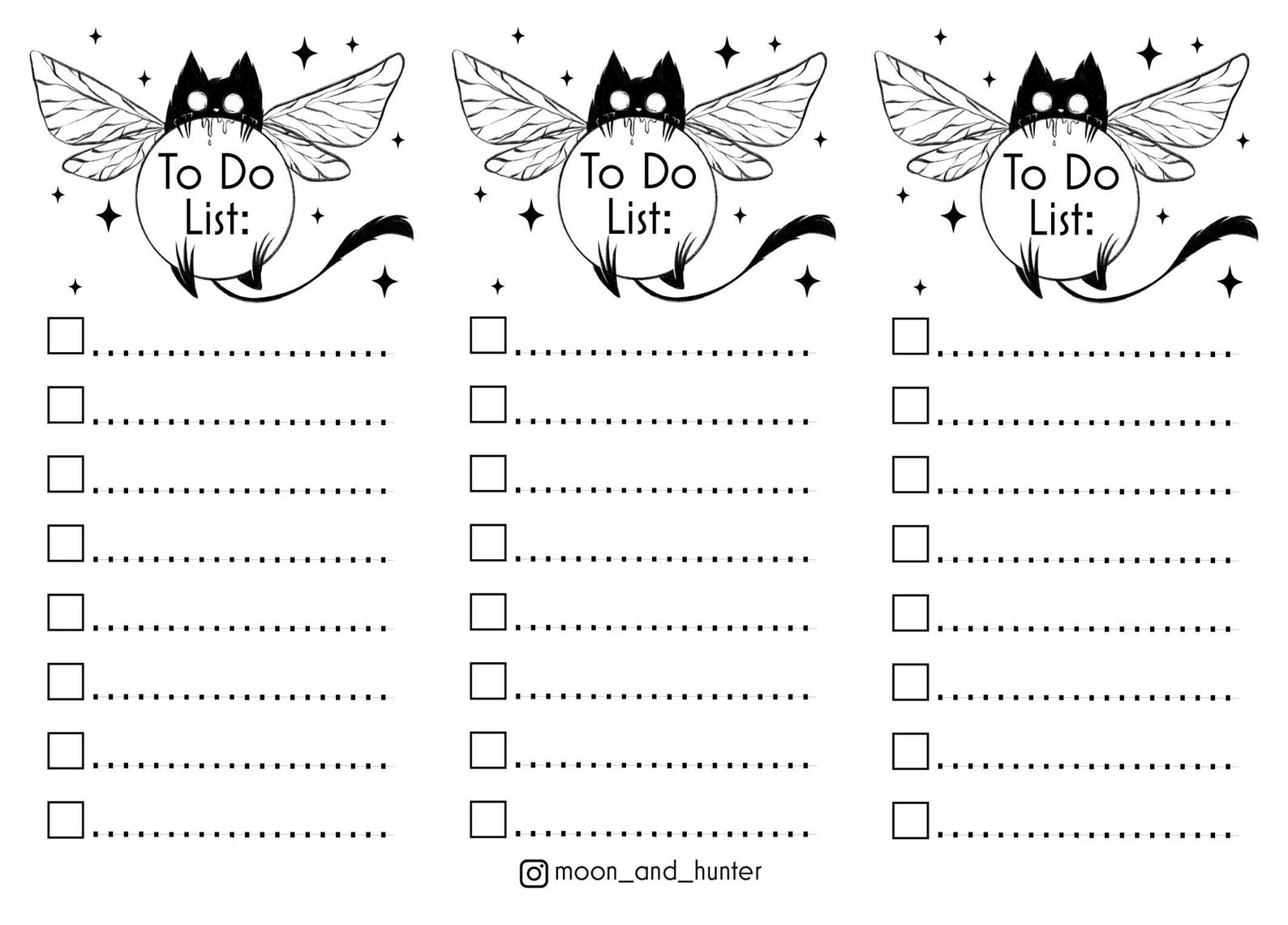 Fairy Cat Spooky To Do List Printable Planner Template - Etsy