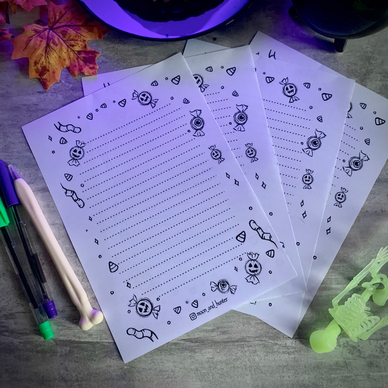 Spooky Magical Printable Sheets for Writing - Etsy Australia