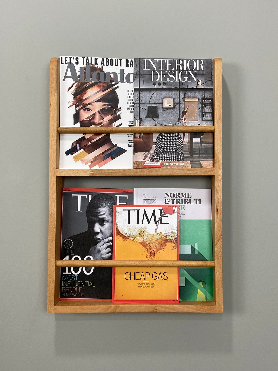 Wood Magazine Shelf Wall Mounted Magazine Rack Wall Hung - Etsy