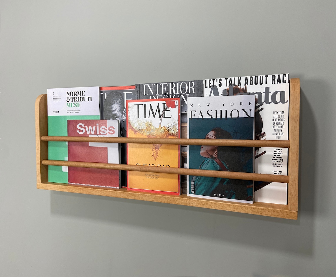 Wall Mount Magazine Holder Magazine Rack Magazine Holder - Etsy UK